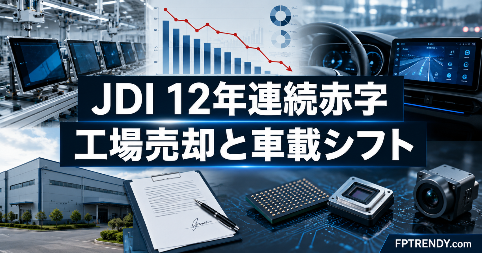 JDI、12年連続赤字でも赤字幅は縮小 工場売却と車載シフトで再建なるか